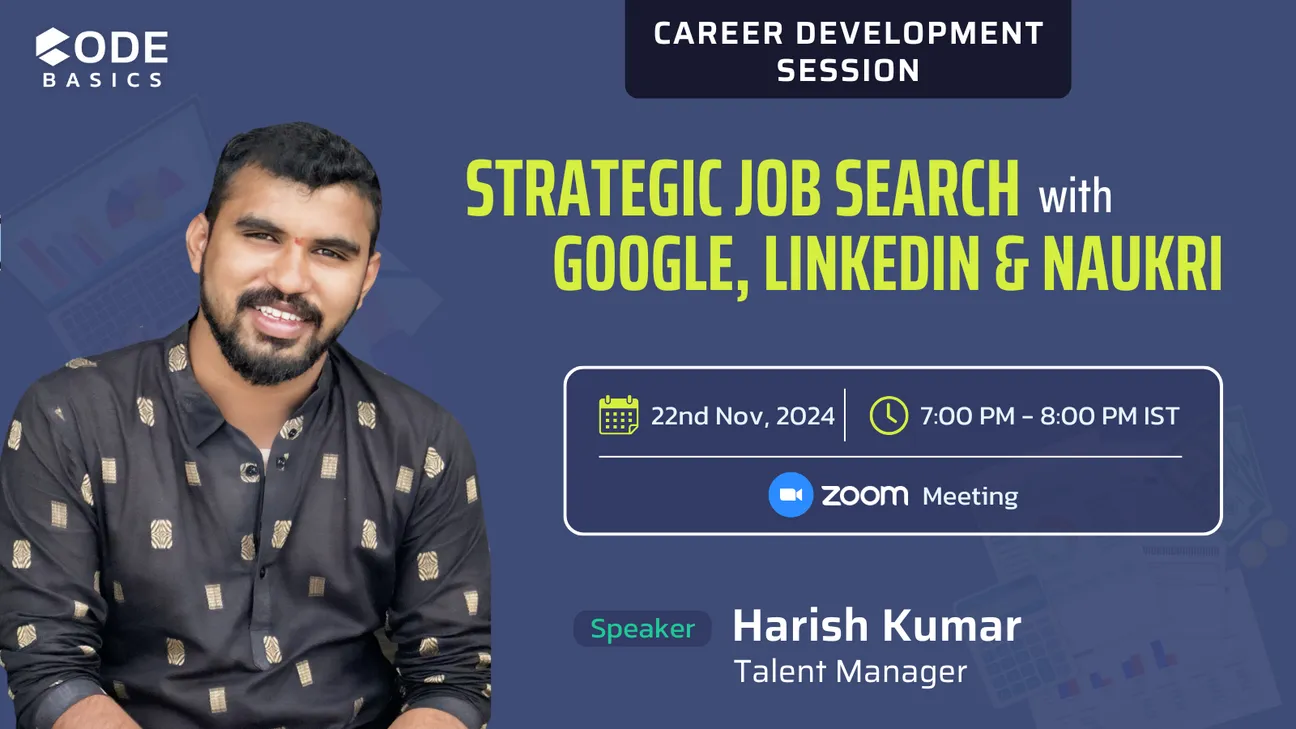 Strategic Job Search with Google, LinkedIn and Naukri - Tips from your Talent Manager | Codebasics