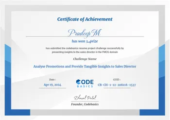 Portfolio - Pradeep M | Codebasics