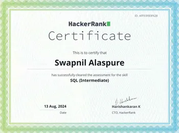 Portfolio - Swapnil Alaspure | Codebasics