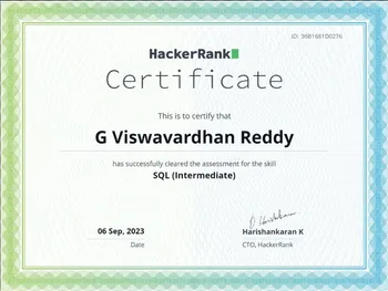 Portfolio - G Viswavardhan Reddy | Codebasics