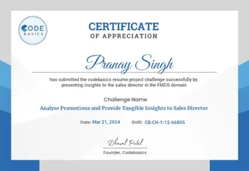 Portfolio - Pranay Singh | Codebasics