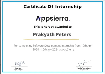 Portfolio - Prakyath Peters | Codebasics