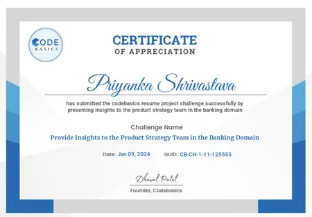 Portfolio - Priyanka Shrivastava | Codebasics