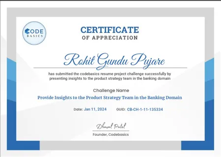 Portfolio - Rohit Pujare | Codebasics