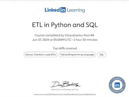 Portfolio - Chandrachur Paul | Codebasics