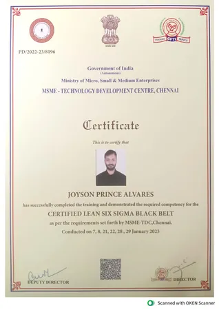 Portfolio - Joyson Prince Alvares | Codebasics