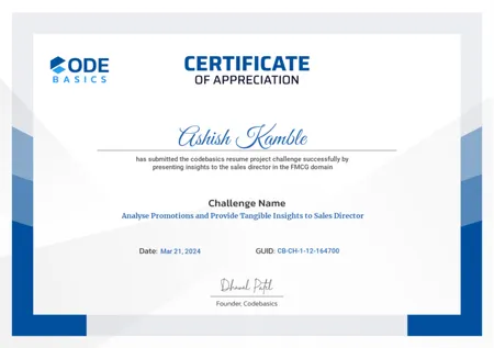 Portfolio - Ashish Kamble | Codebasics