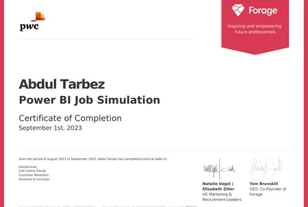 Portfolio - Abdul Tarbez | Codebasics