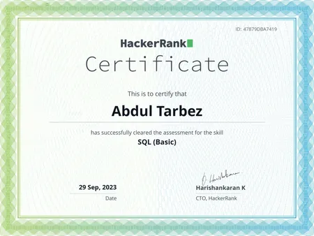 Portfolio - Abdul Tarbez | Codebasics