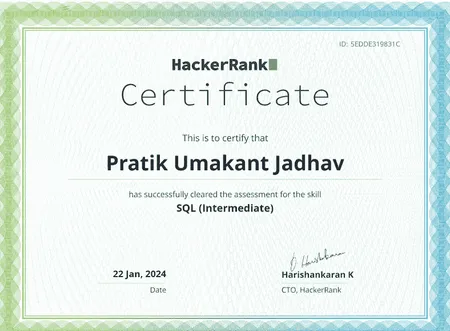 Portfolio - Pratik Umakant Jadhav | Codebasics
