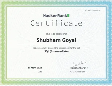 Portfolio - Shubham Goyal | Codebasics