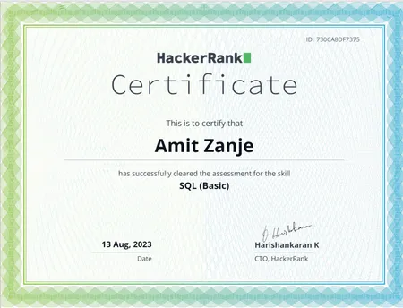 Portfolio - Amit Zanje | Codebasics