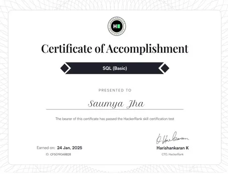 Portfolio - Saumya Jha | Codebasics