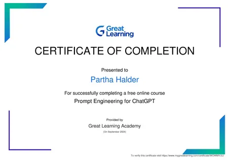 Portfolio - Partha Halder | Codebasics