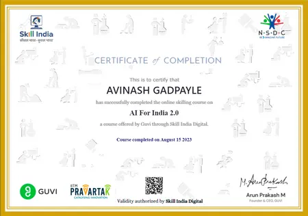 Portfolio - Avinash Gadpayle | Codebasics