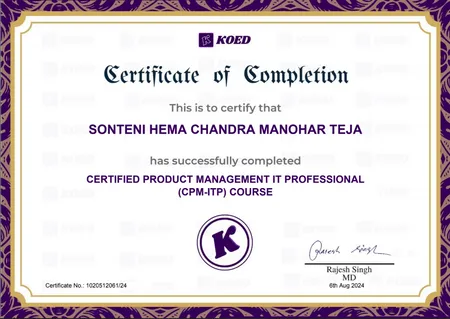 Portfolio - Manohar Teja | Codebasics