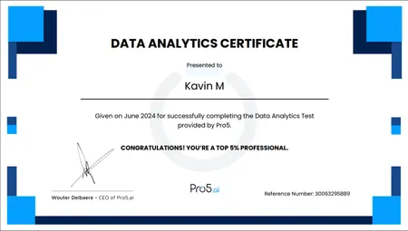 Portfolio - Kavin M | Codebasics