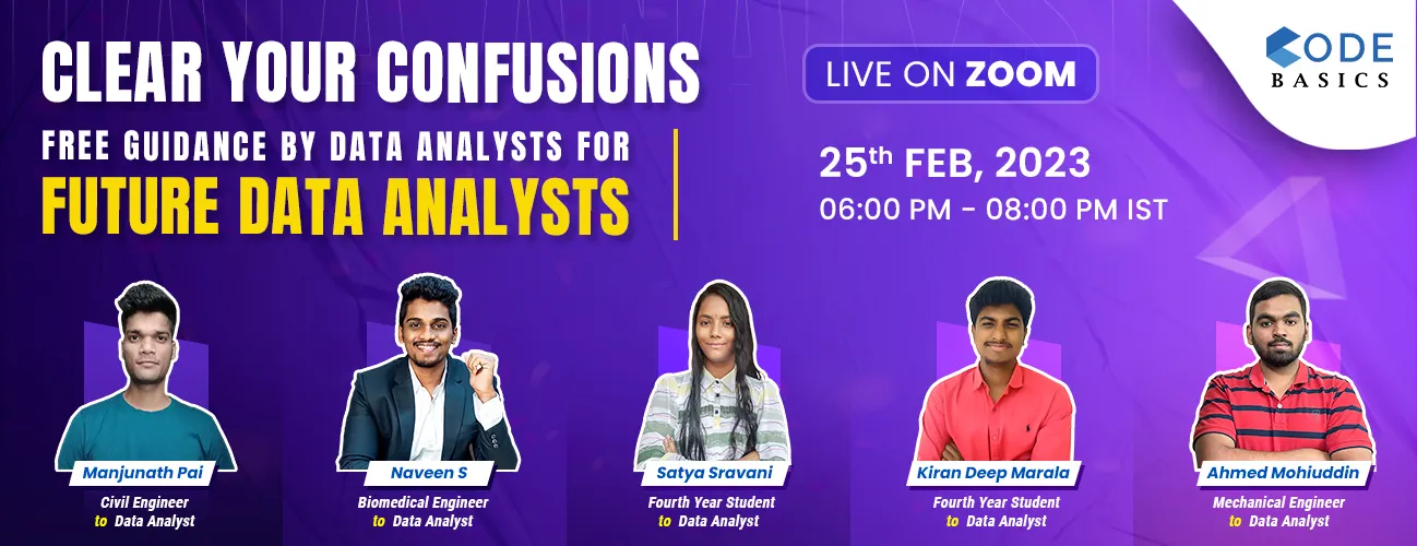 Clear Your Confusions : Free Guidance by Data Analysts for Future Data Analysts | Codebasics